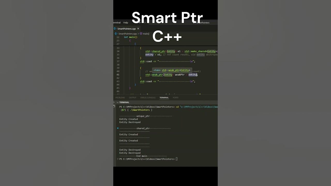 C Tips Smart Pointers In C Short Cppcoding Cpp Coding Youtube 8831