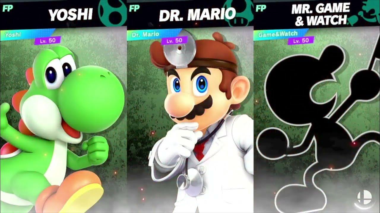 Super Smash Bros Ultimate Amiibo Fights 11pm Finals Yoshi v Dr Mario v Mr Game&Watch - YouTube