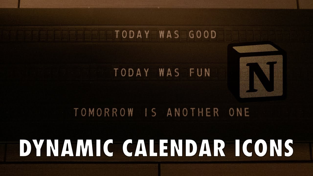 Dynamic and Up To Date Notion Calendar Icons - YouTube