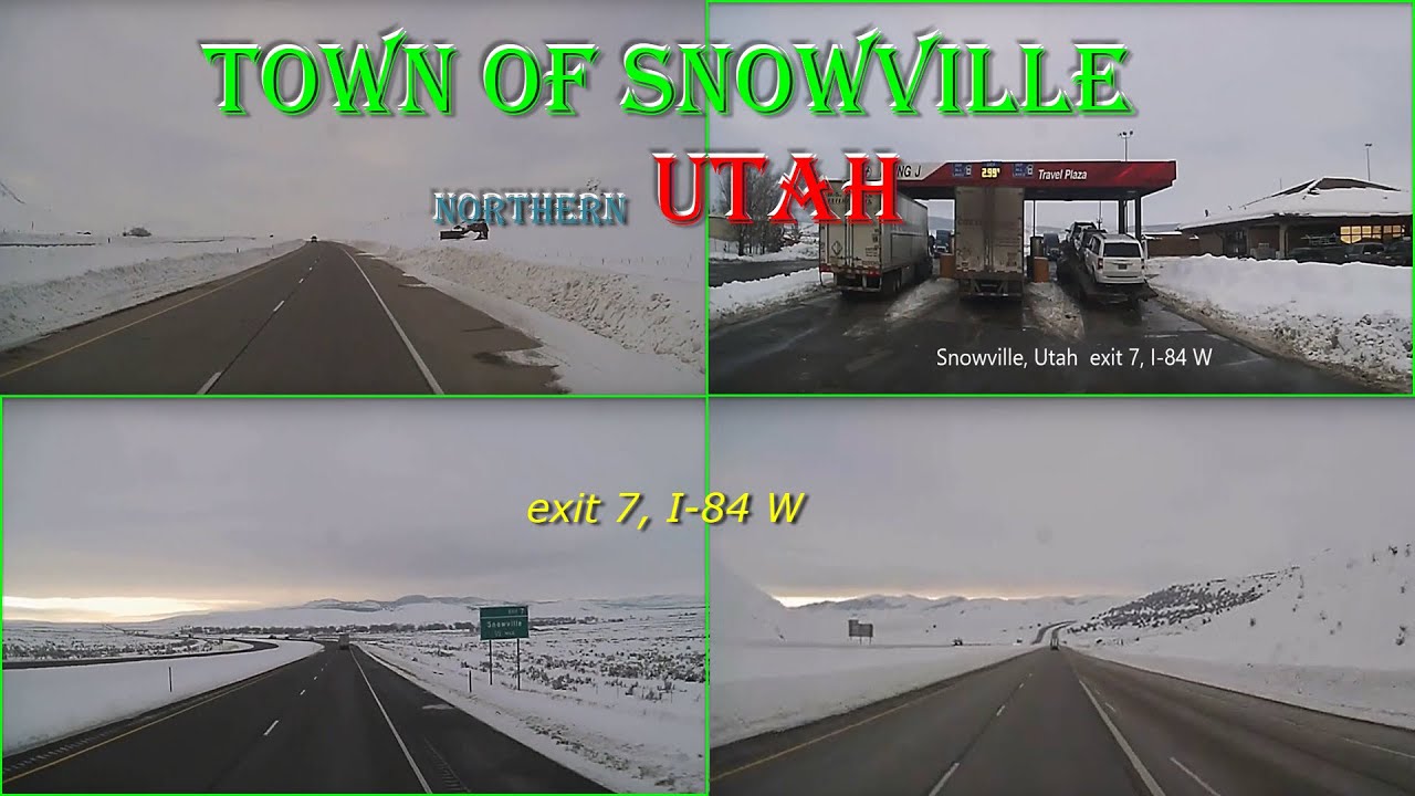 Scenic view of remote northern Utah, Town of Snowville on 2017-01-27 ...