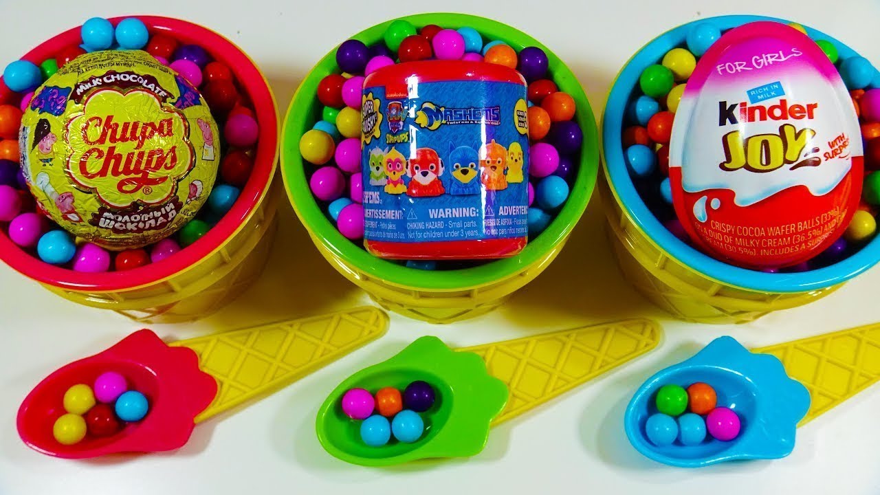 Ice Cream Cup Kinder Joy Egg Peppa Pig Chupa Chups Paw Patrol Super ...
