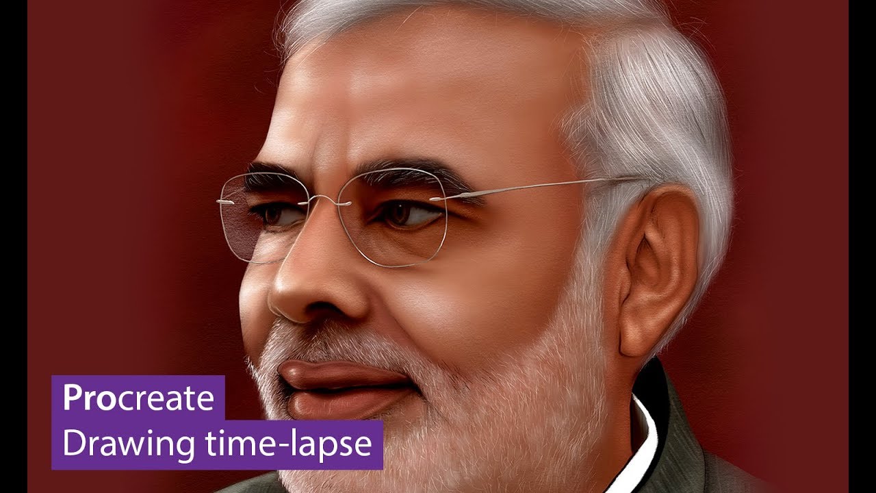 Drawing Narendra Modi Ji - How to Paint - YouTube