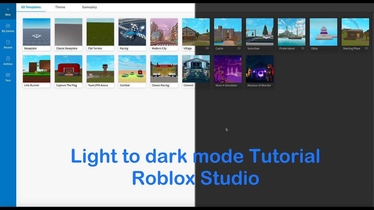 How to turn roblox studio in dark mode! - YouTube