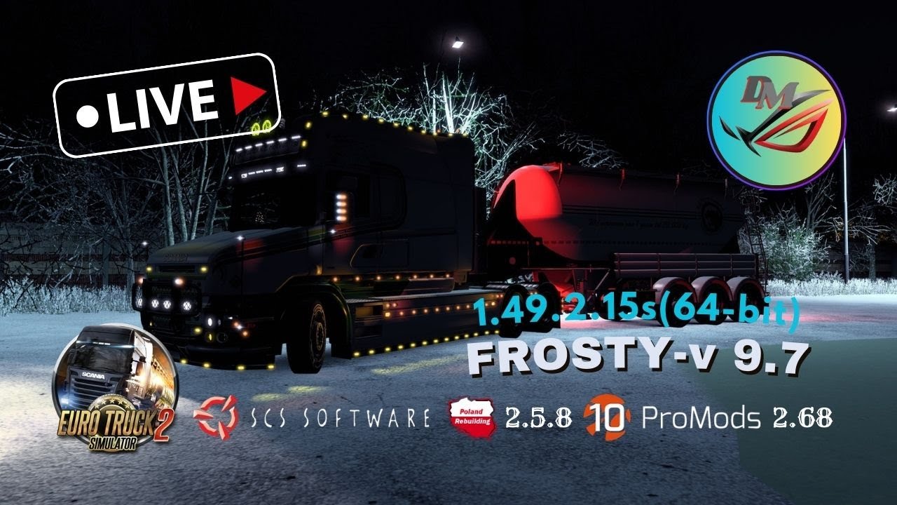 🔴 LIVE「🎬」🎄ETS 2🎄 | 1.49.2.15s (64- bit) | PR0 - MODS 2.68 | POLAND REBUILDING 2.5.8 |💪 2K 60 FPS ...