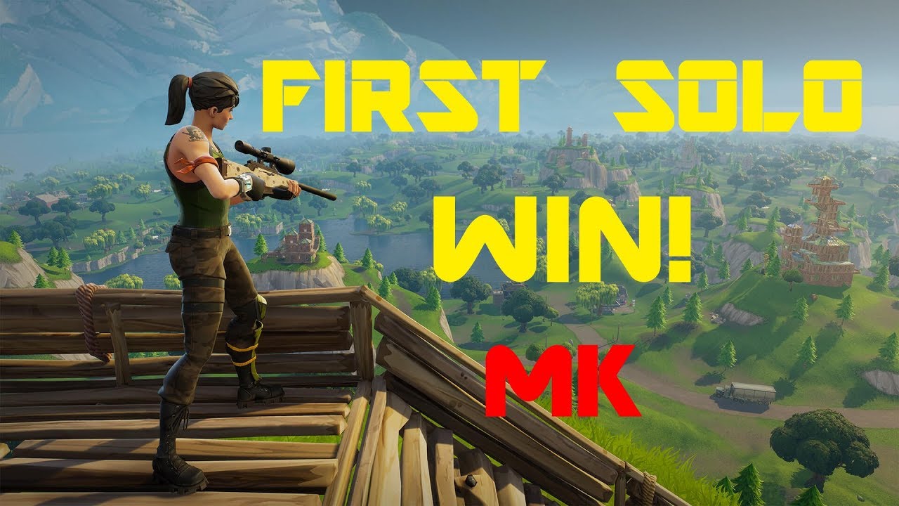 FORTNITE: FIRST SOLO WIN!! VICTORY ROYALE! - YouTube