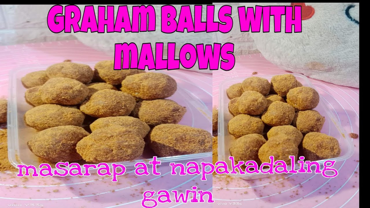 graham balls /graham balls with marsmallow filling - YouTube