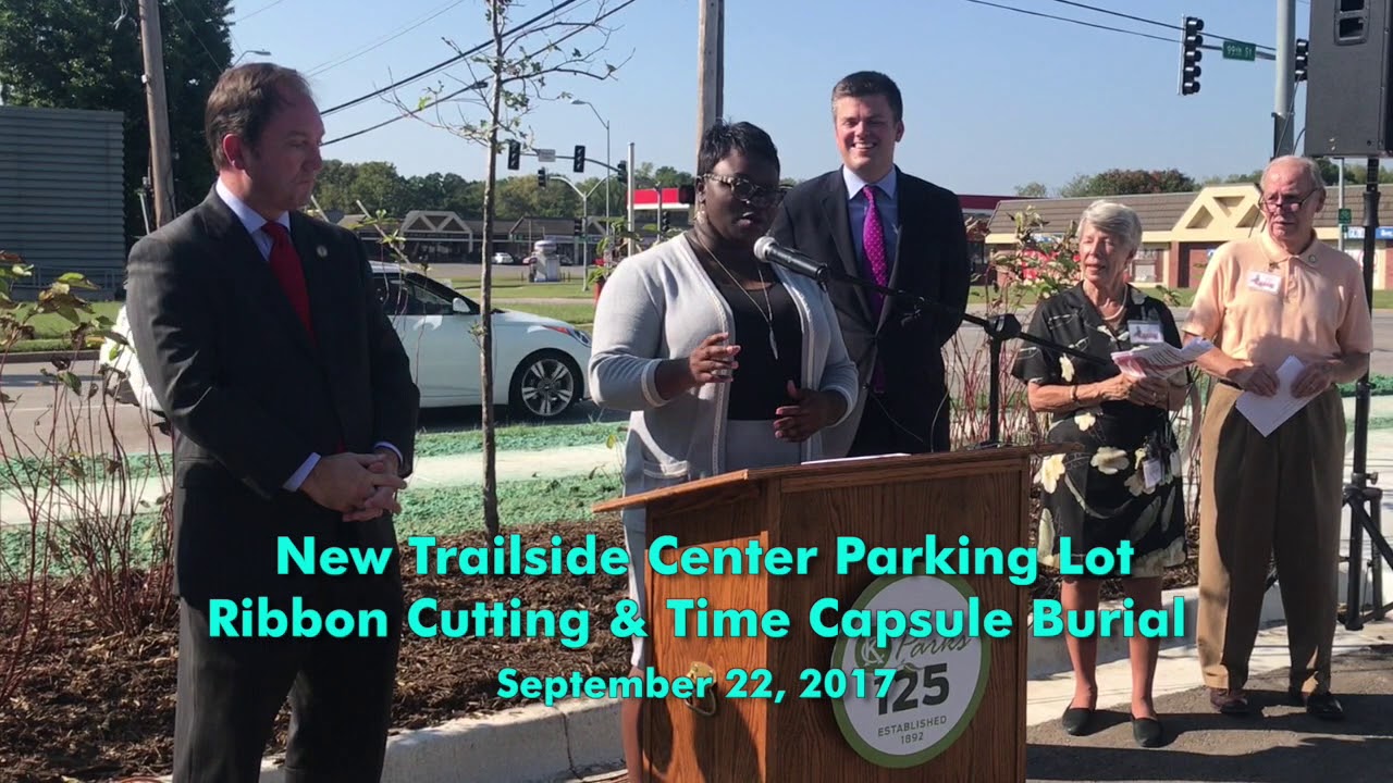 Trailside Center Parking Lot Groundbreaking & Time Capsule Burial - YouTube