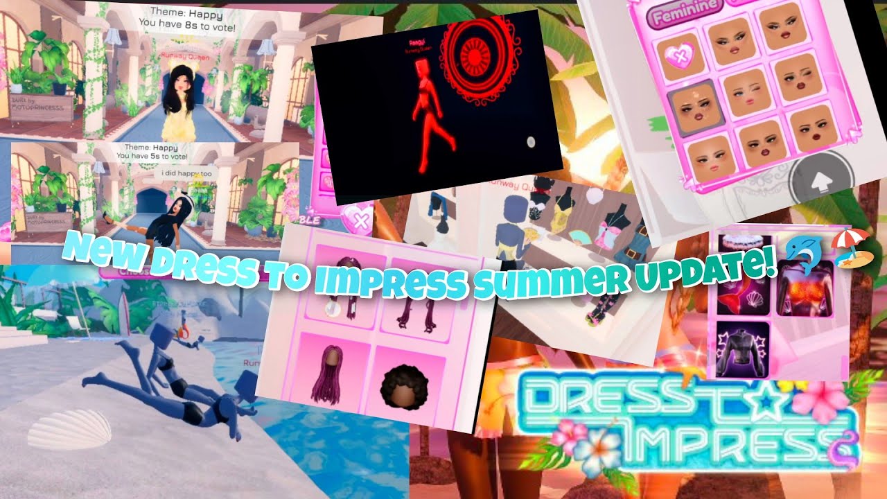 DRESS TO IMPRESS SUMMER UPDATE!! 🏖️🐬 NEW CODES , NEW MAP, NEW POSES # ...