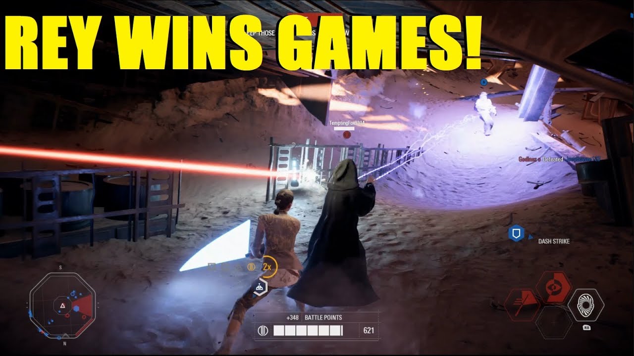 Star Wars Battlefront 2 - Rey stopped the enemy team in their tracks ...