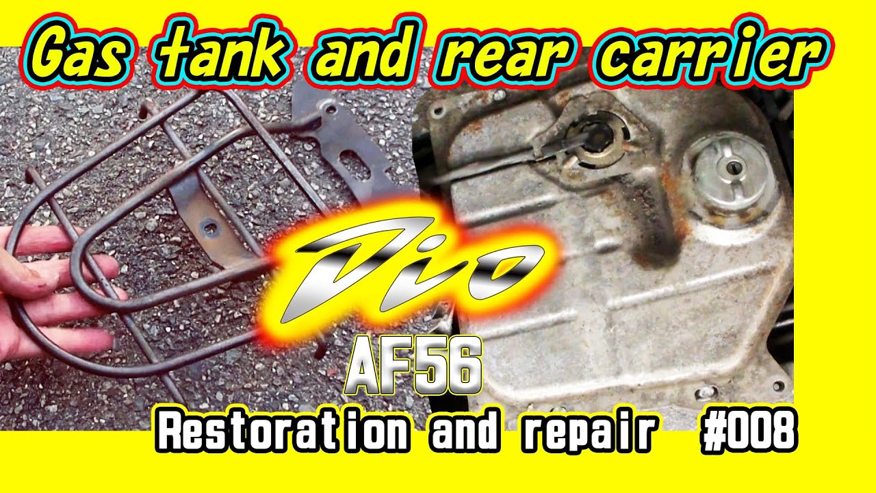 AF56 Honda Dio Gas tank and rear carrier rust removal and anti ...