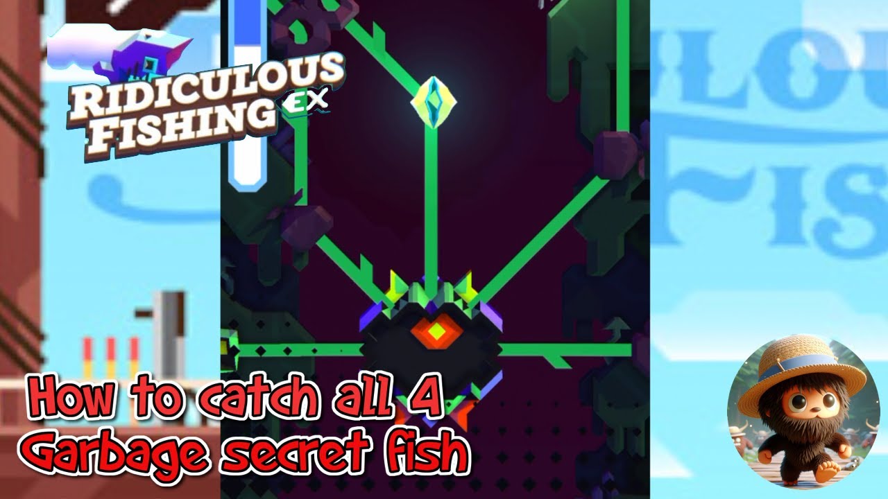 RIDICULOUS FISHING EX - How to get the 4 secret fish in garbage Area ...