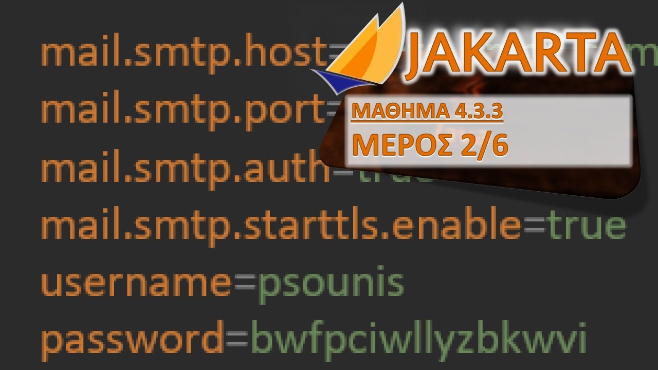 JAKARTA EE - ΜΑΘΗΜΑ 4.3.3 - ΑΠΟΣΤΟΛΗ E-MAIL - ΜΕΡΟΣ 2 ΑΠΟ 6 ...