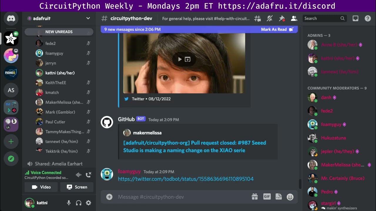 CircuitPython Weekly for August 15th, 2022 @circuitpython #circuitpython #adafruit - YouTube