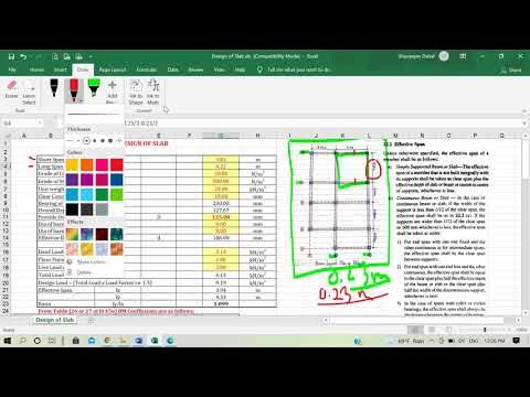 Lecture 12 - Design of Two Way Slab (Manual Design using Excel Sheet ...