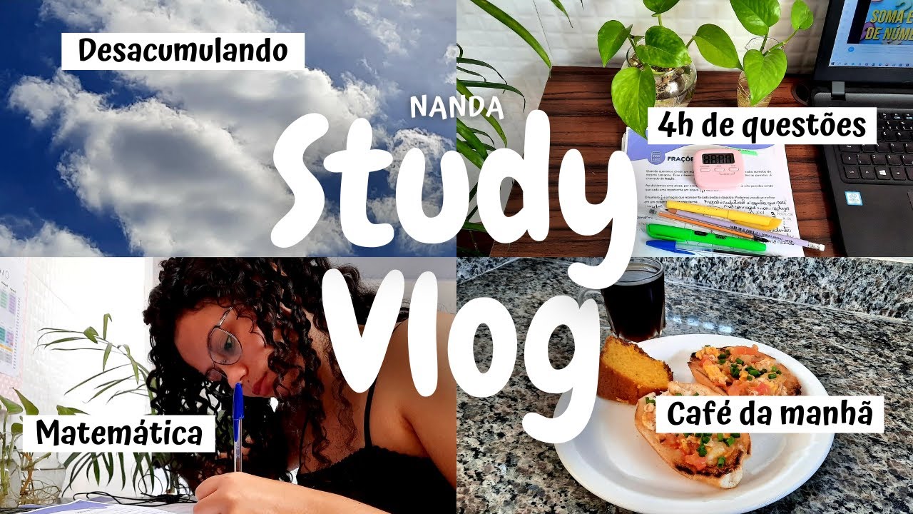 ☁ STUDY VLOG | 4 horas de estudo 📚 | STUDY MODE - YouTube
