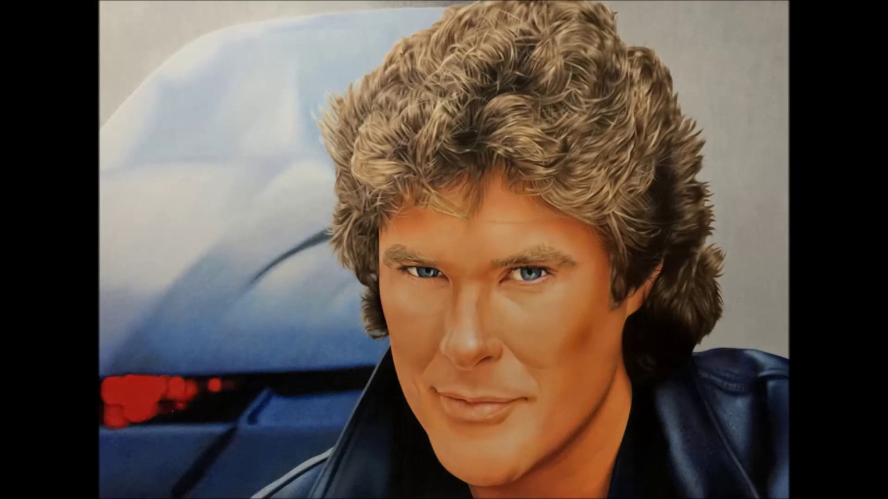 Drawing David Hasselhoff as Michael Knight (Knight Rider, 1982) - YouTube