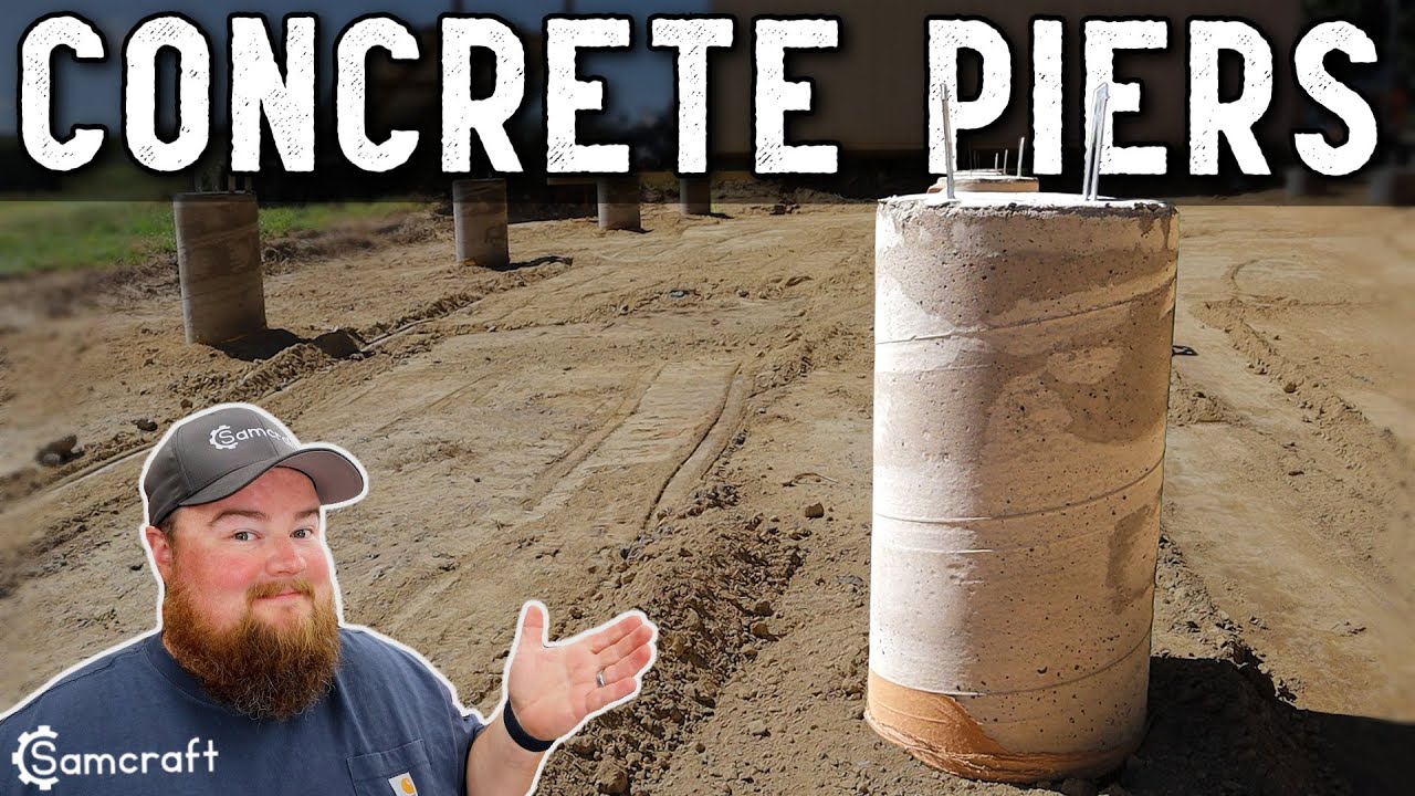 Concrete Pour Day! DIY Pier Foundation for my new 20 x 32 Workshop ...