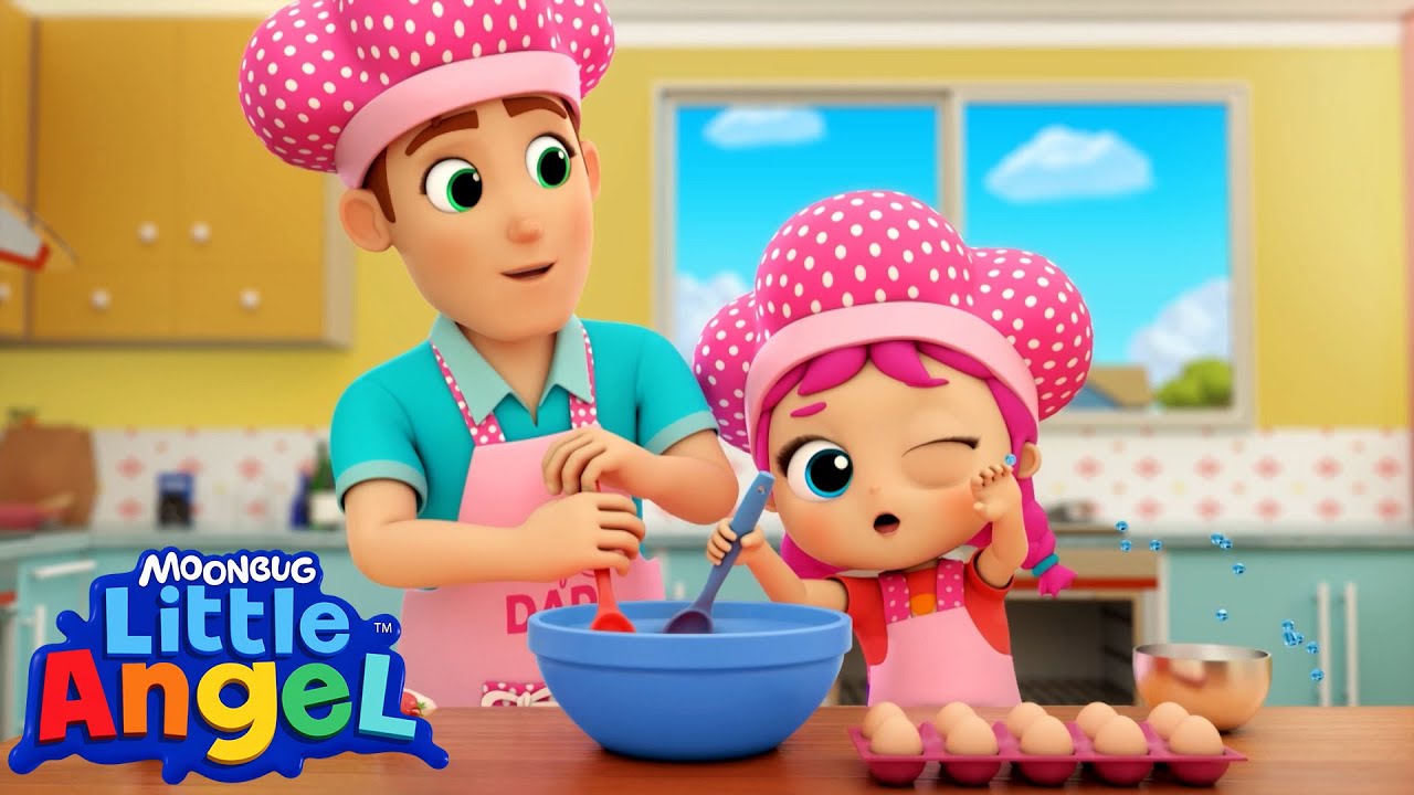 Cookie Baking Song | Little Angel | Kids Cartoon Show | Toddler Songs ...