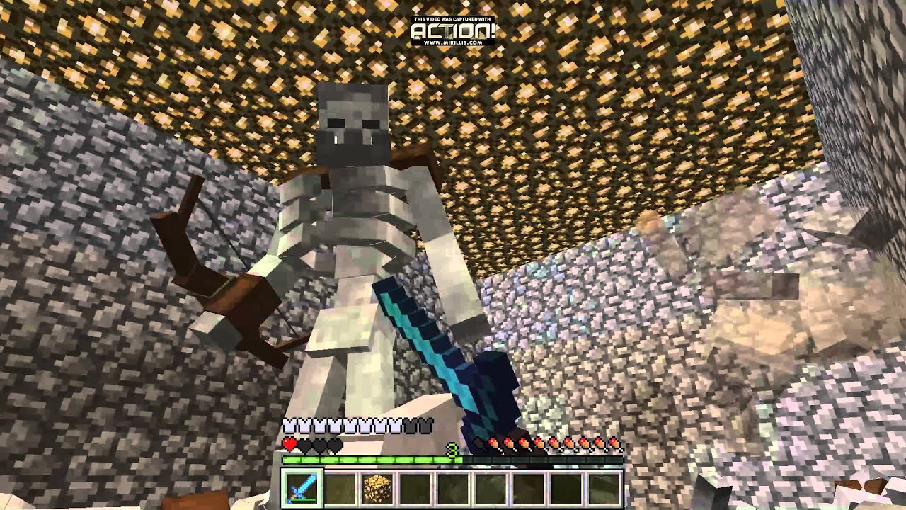 My first Minecraft video Wolf's vs Mutant Skeleton - YouTube