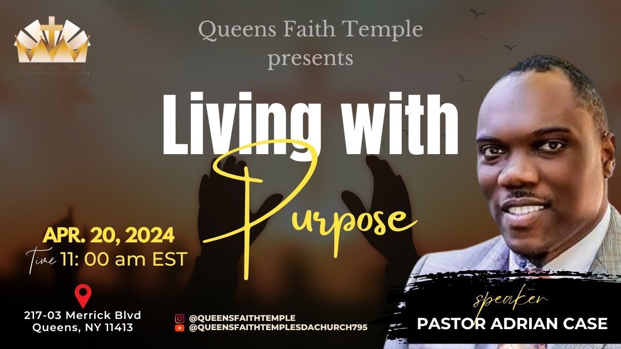 "Living With Purpose" --- Pastor Adrian Case - YouTube