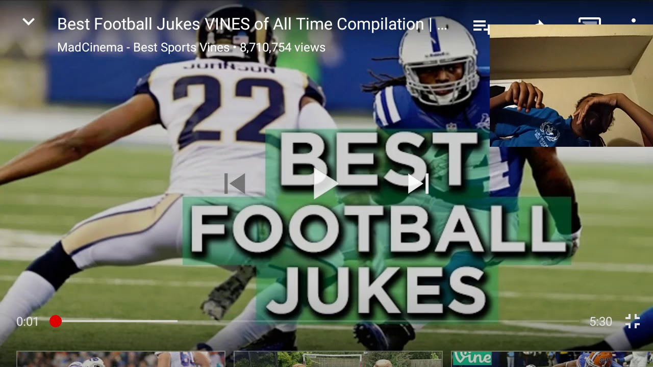 Watching best football jukes🏈🏉🏈🏉 - YouTube