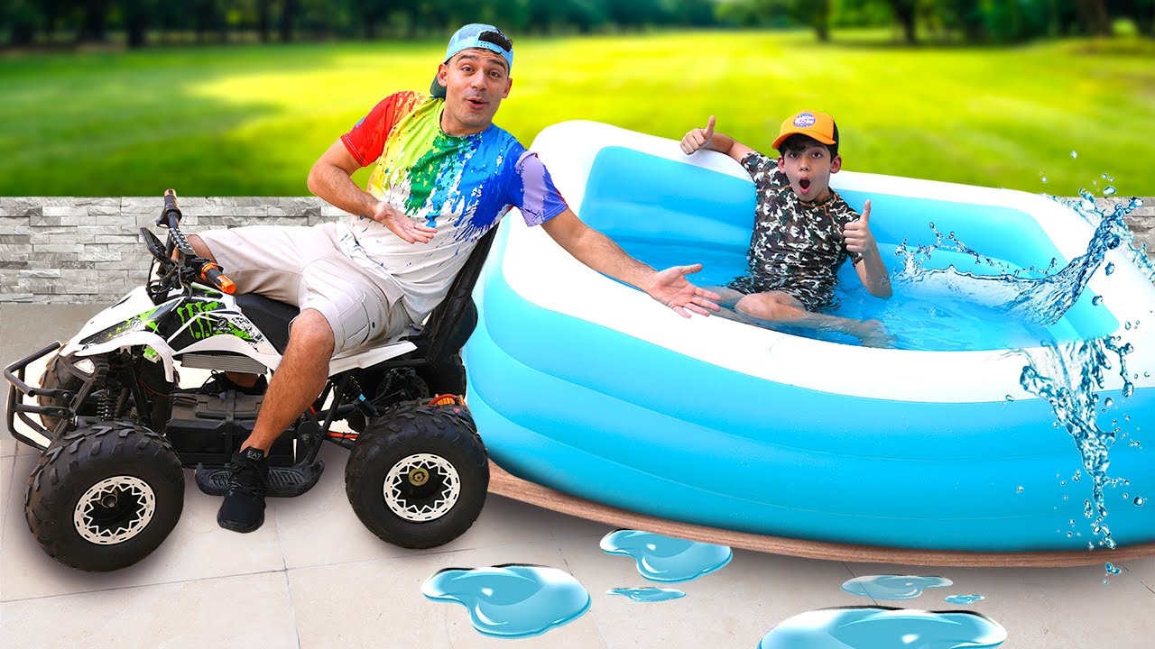 Jason and Alex and the Portable Pool Adventure - YouTube