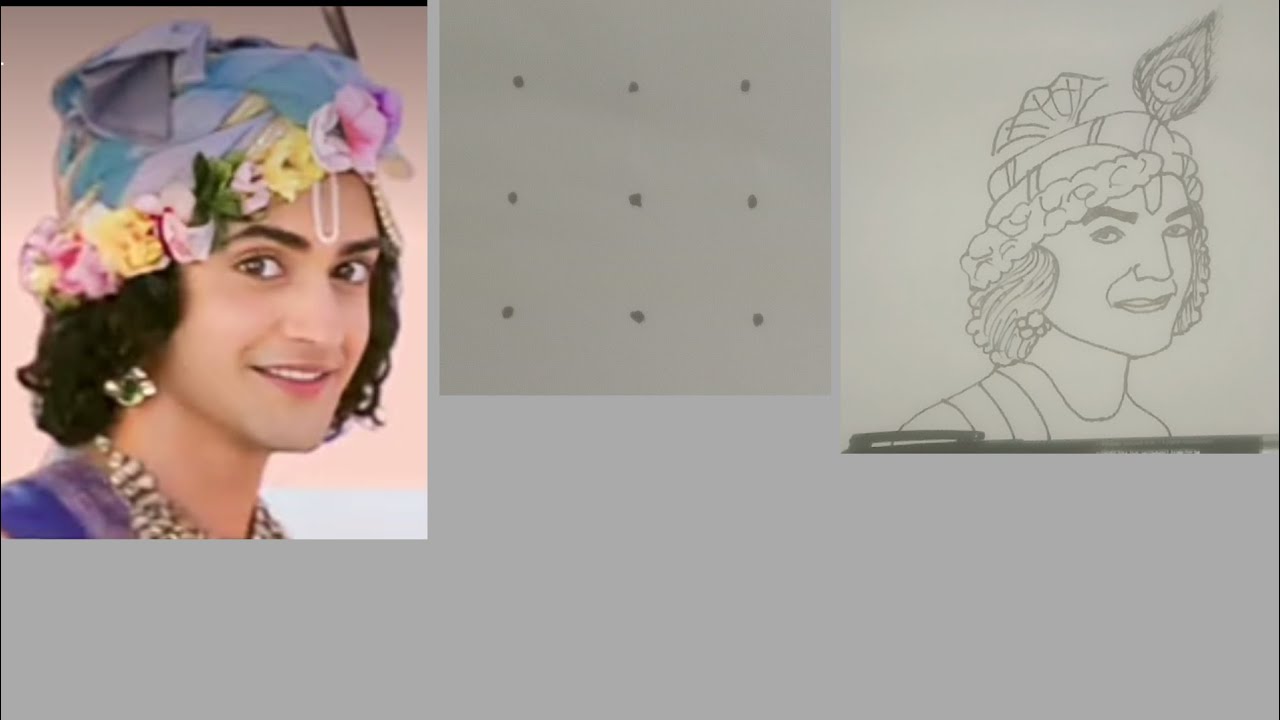 Sumedh Mudgalkar krishna drawing || radhakrishna Sumedh Mudgalkar# ...