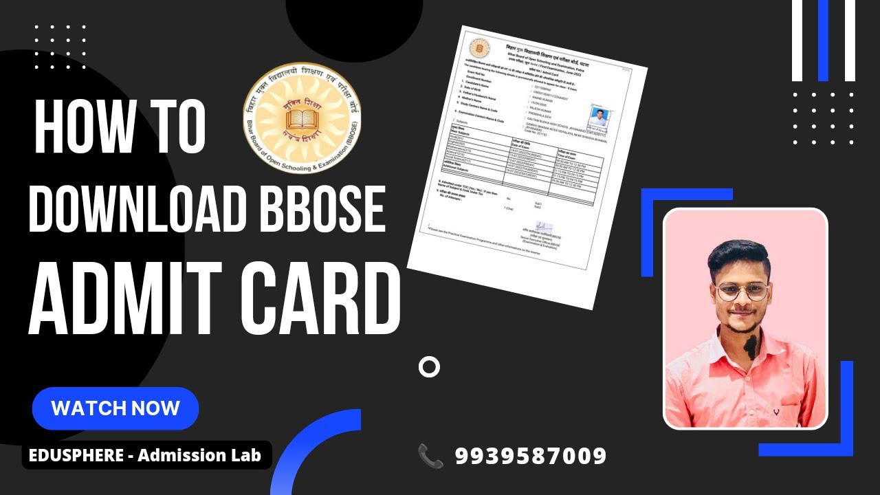 How to Download BBOSE Admit Card | HELPLINE NO - 9939587009 | BBOSE ...