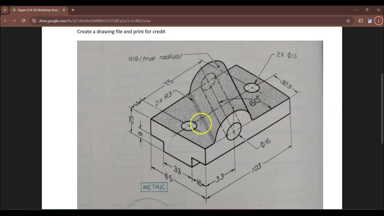 Figure 8.34 Full 3D Modeling and Technical Drawing Tutorial - YouTube