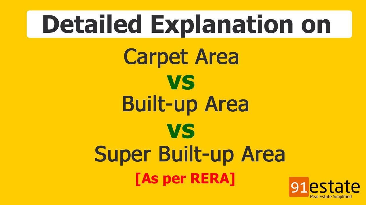 Carpet Area, Built up Area, and Super Built up Area [As per RERA] - YouTube