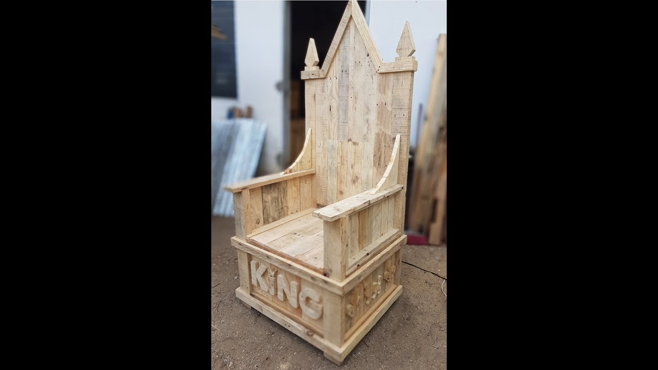 trono de rey hecho con tarimas, throne king chair with pallets - YouTube
