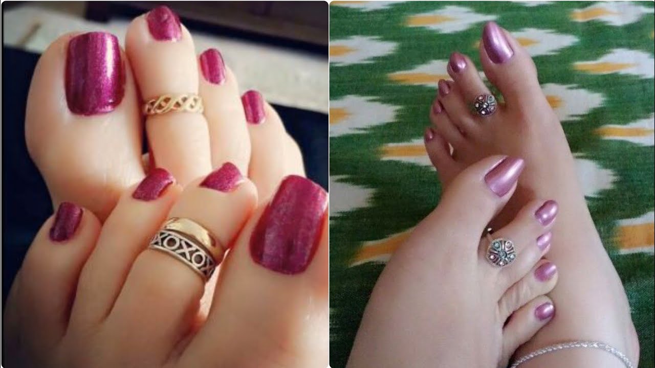 new feet jewellery and stylish nail paint collection for ladies. - YouTube