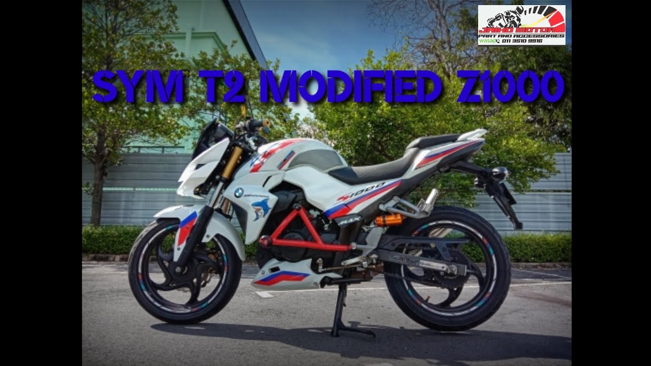 SYM T2 WOLF 250 MODIFIED Z1K BMW WHITE THEME - YouTube