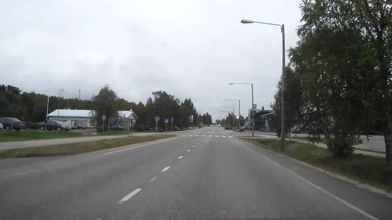Driving through the village of Hetta, Enontekiö commune, Northern ...
