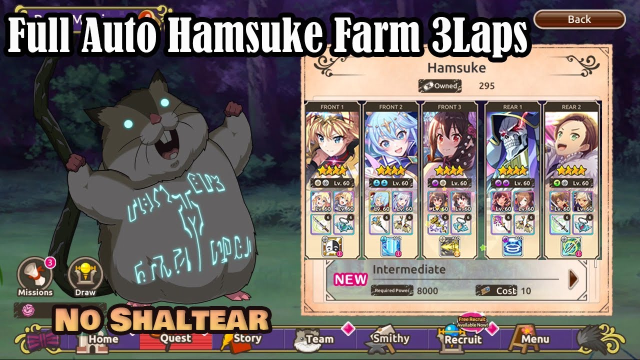 [Konosuba fantastic days] Full auto Farm Hamsuke 3Laps - YouTube