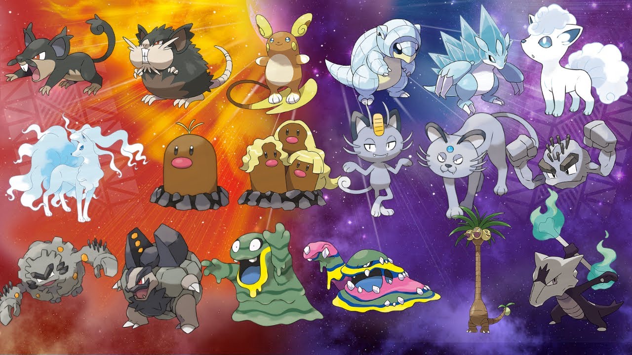 All Alolan Forms in Pokemon Sun and Moon - YouTube