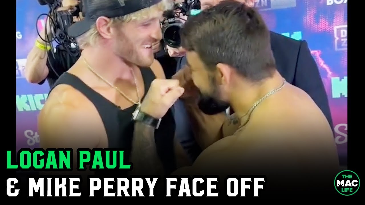 Logan Paul vs. Mike Perry Face Off - YouTube