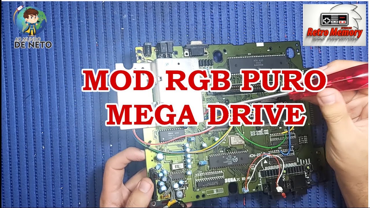 MOD RGB PURO PARA MEGA DRIVE #semanaretromemory - YouTube