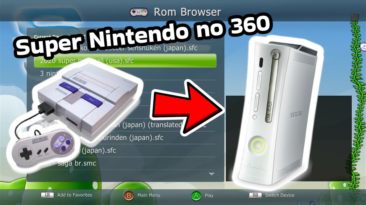 Jogue Super Nintendo no seu Xbox 360 || Guia de instalação completo ...