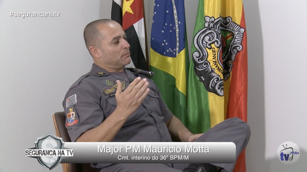 Segurança na Tv - Major PM Mauricio Motta Cmte. interino do 36º BPM/M ...