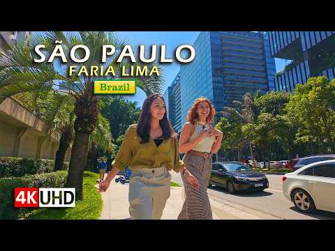🇧🇷 💰 Bilhões passam por esta avenida todos os dias — Faria Lima, São Paulo 【 4K UHD 】