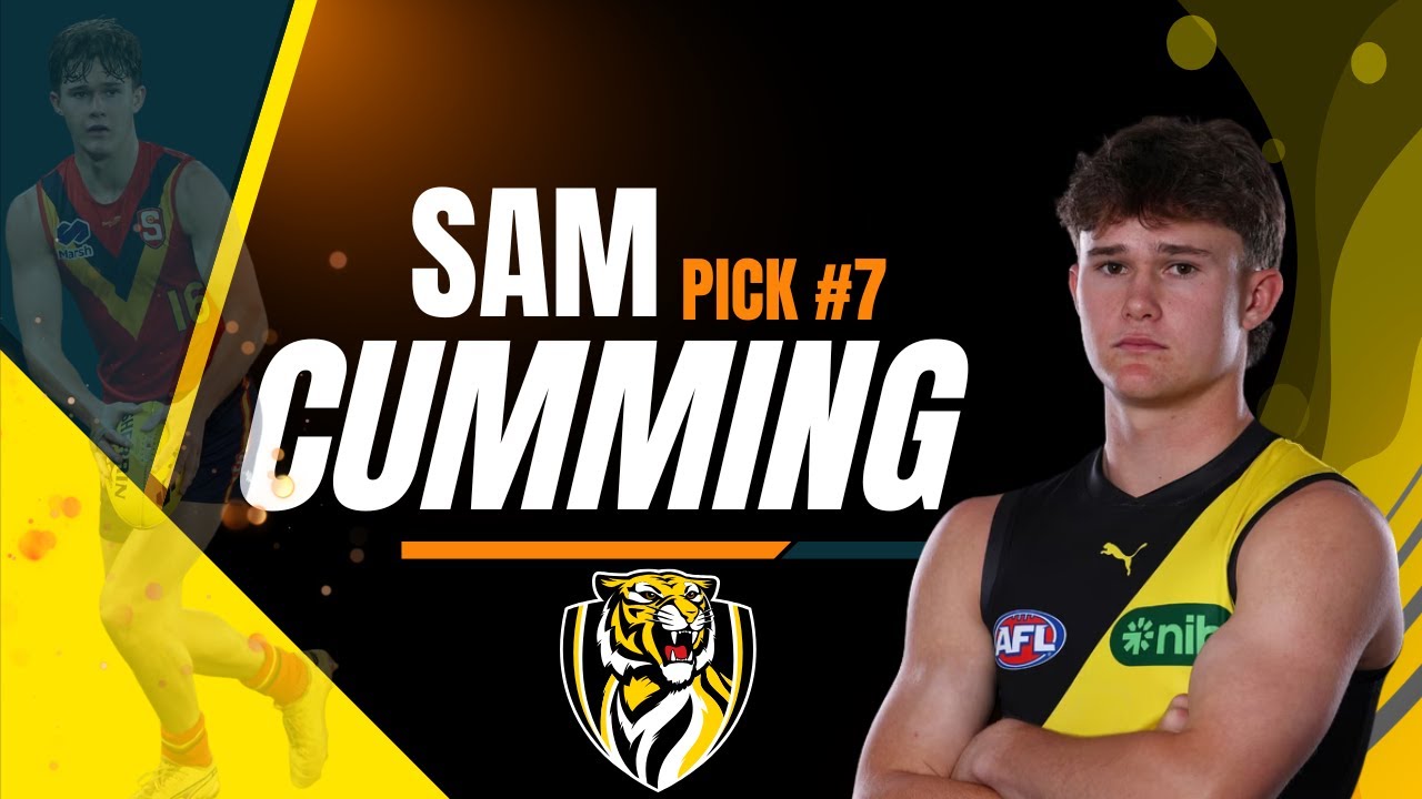 WELCOME SAM CUMMING | PICK 7 | 2025 AFL DRAFT - YouTube