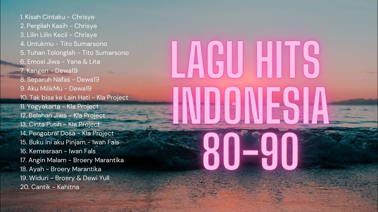 20 Lagu Pop Kompilasi Indonesia tahun 80 90an - YouTube