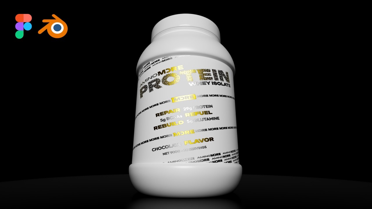 Supplement Label Design in Figma + Foil-Enhanced 3D Product Mockup in ...