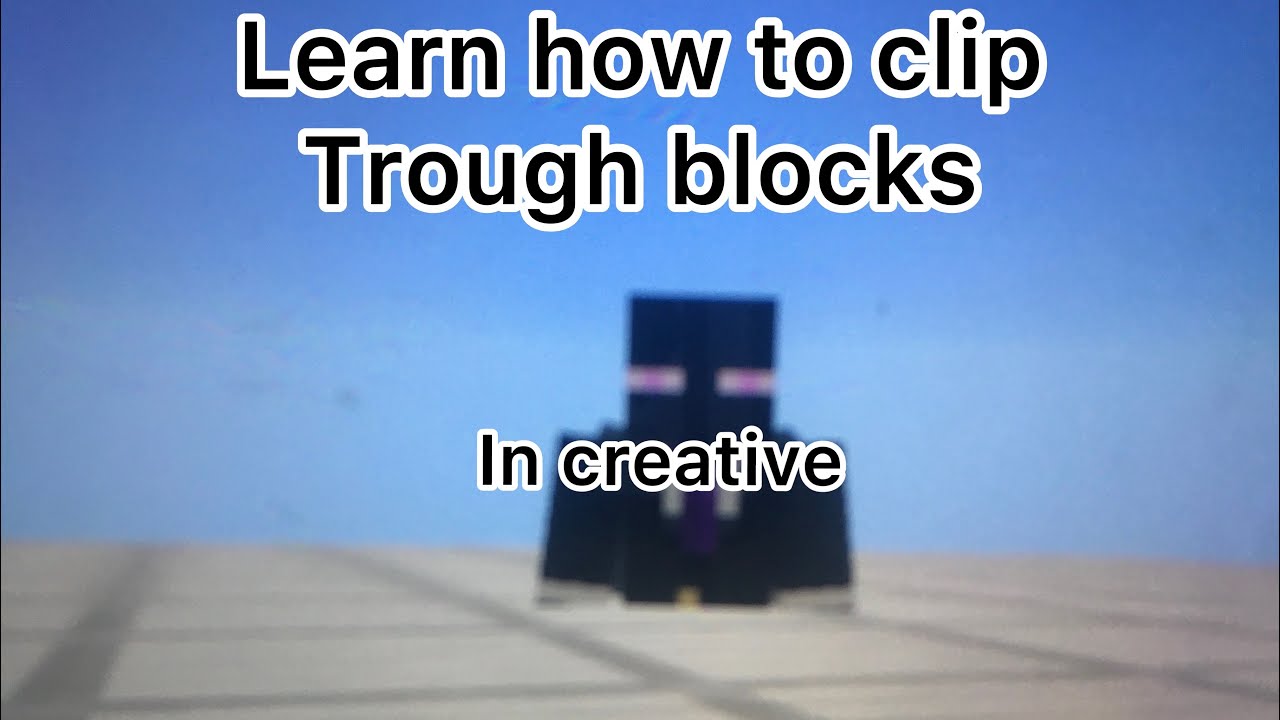 How to clip through blocks in creative #minecraft - YouTube
