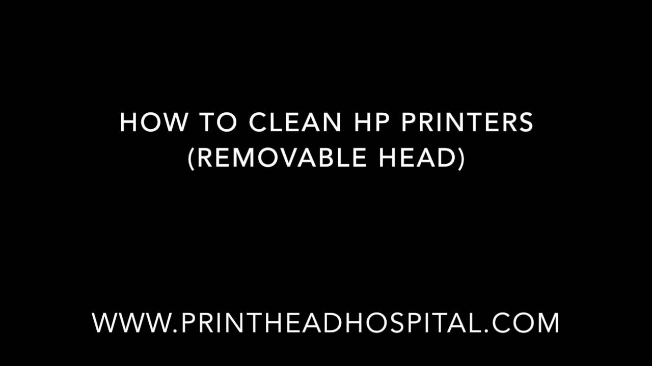 How to Clean HP printers with removable print heads - YouTube