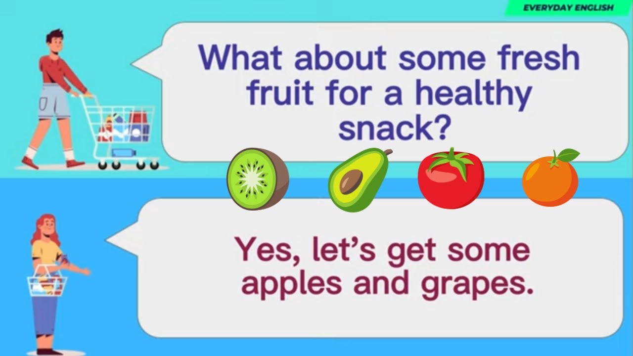 Grocery Shopping with Friends | English Conversation Practice - YouTube