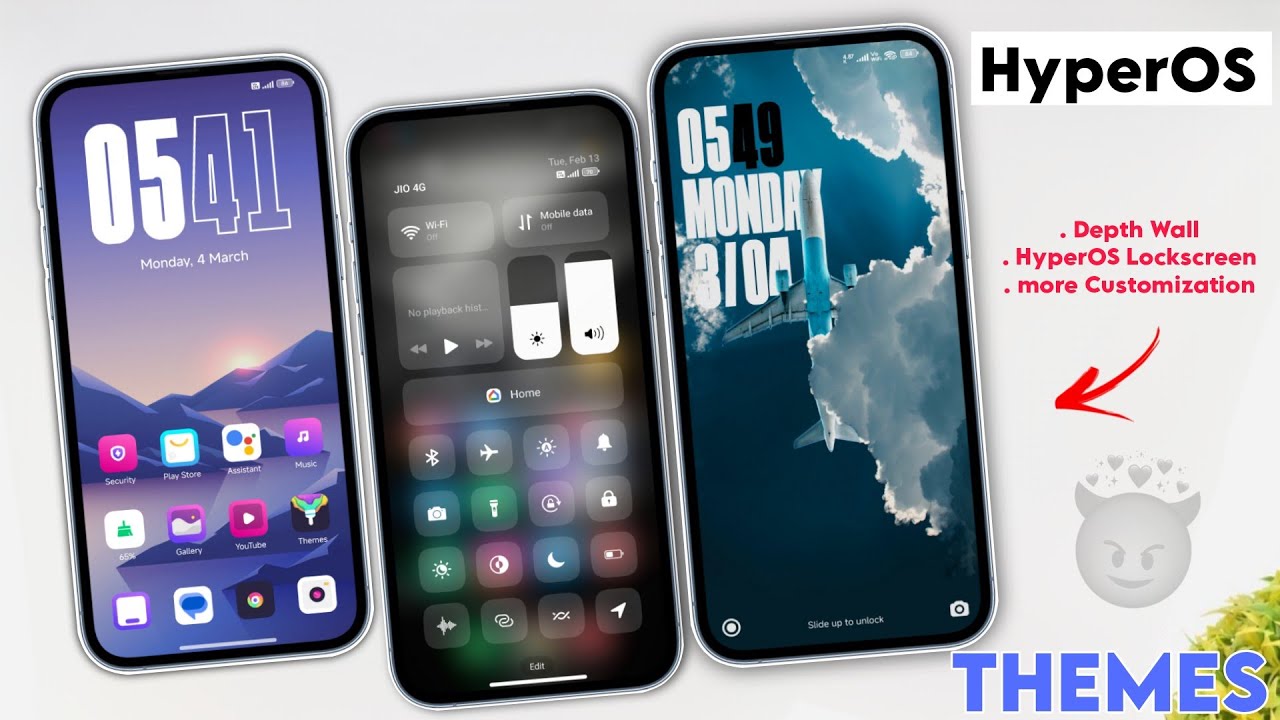 HyperOS Customization Theme With Depth Wallpaper & Custom Lockscreen ...