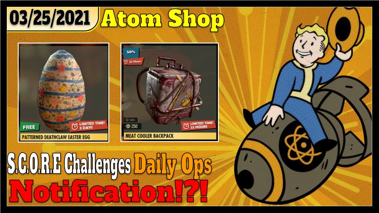 Fallout 76 Atomic Shop Offers 2nd Free Easter Egg | Cooler Backpack 50% ...