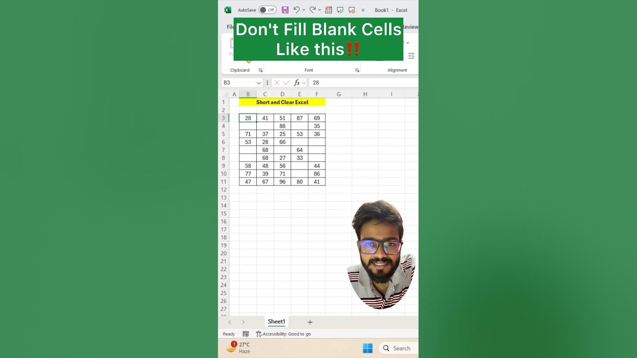 Don T Fill Blank Cells In Excel‼️instead Use Replace Option Excel Exceltips Exceltricks